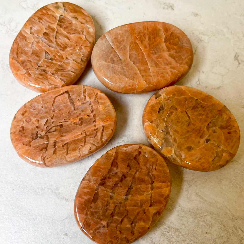 Peach Moonstone Worry Stone – Ordinary Magic Savannah